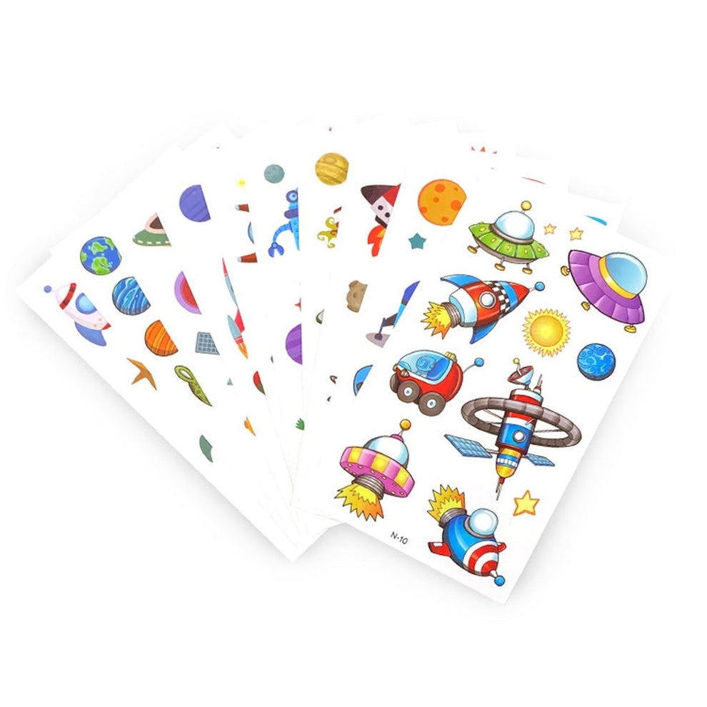 10 x Pack Outer Space Mini Tattoo Sheets - Kids Party Craft | Kids ...