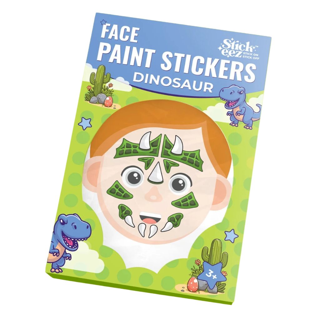 Dinosaur Face Paint Sticker - Party Costume Accessories - Kids Party ...