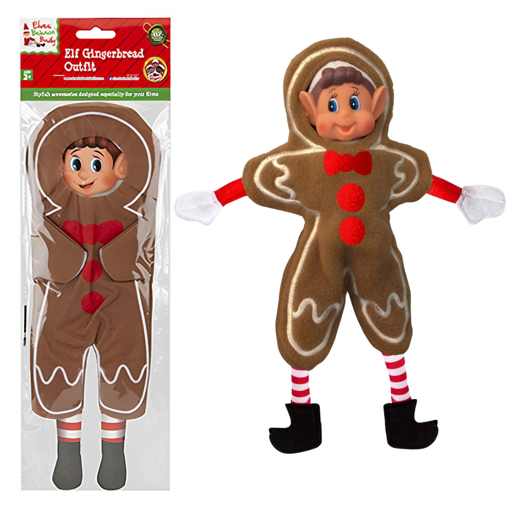 Elves Behavin' Badly Gingerbread Outfit - Christmas - Kids Party Craft ...