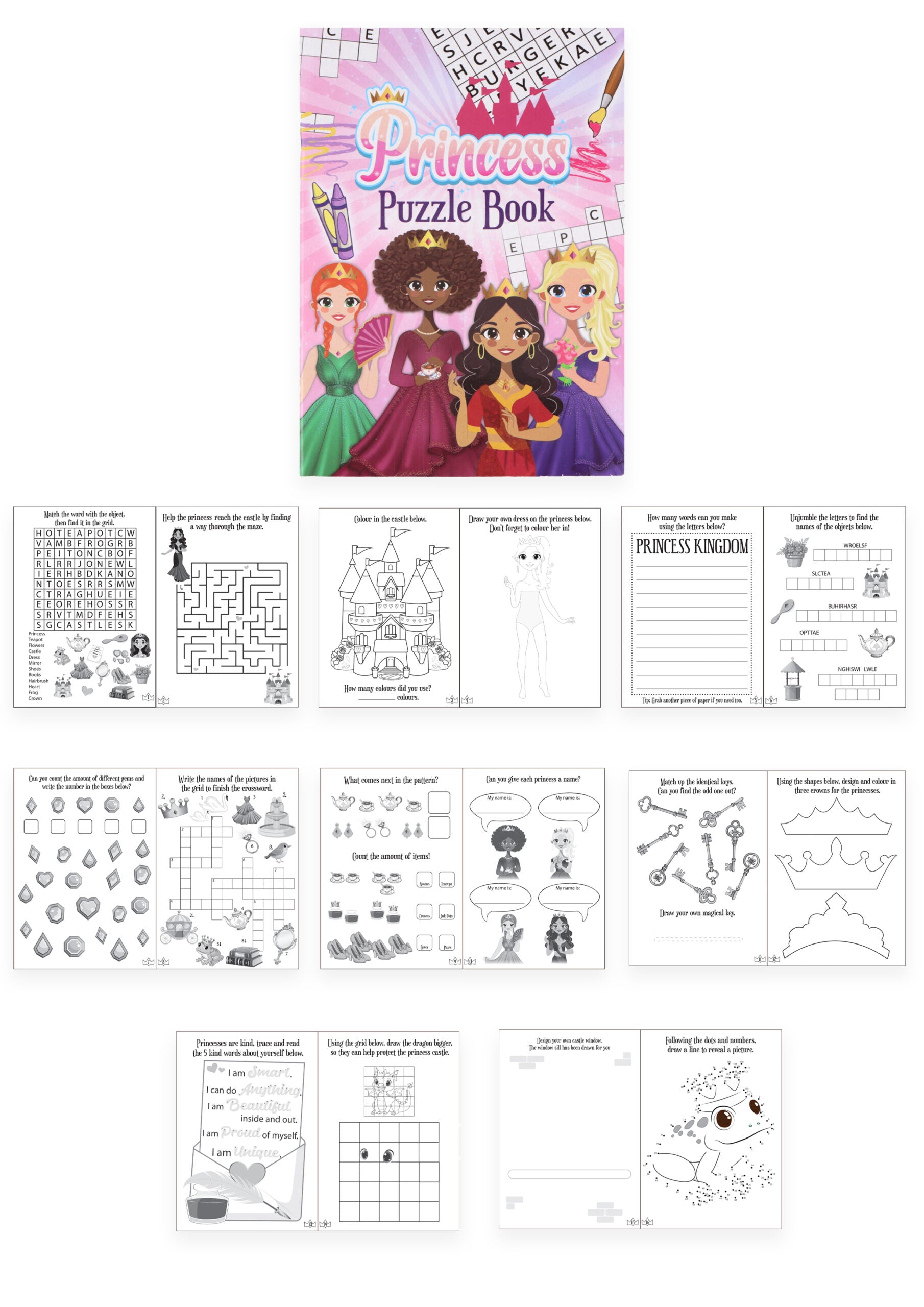 Princess Puzzle Book | Kids Party Craft | Kids Party Craft