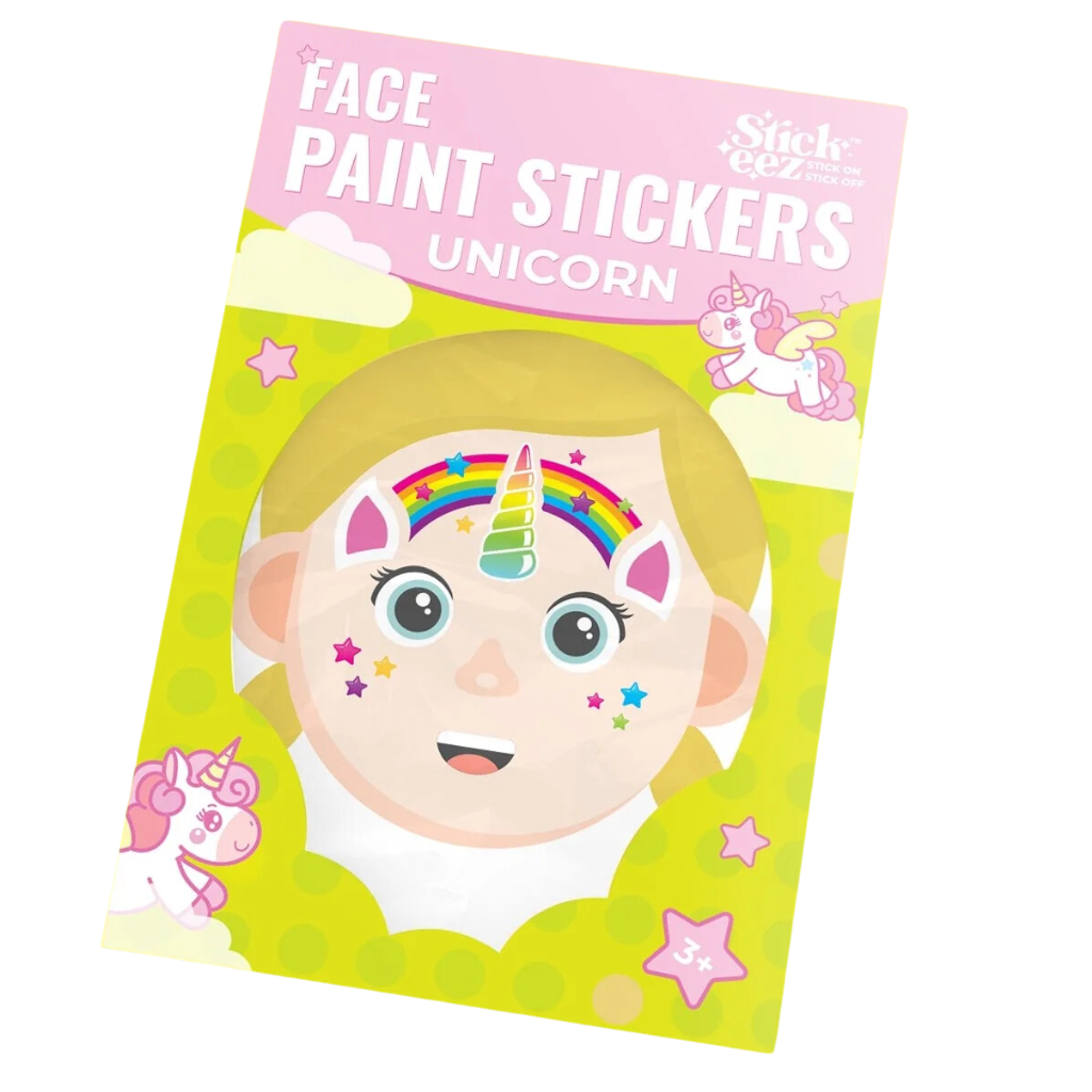 Unicorn Face Paint Sticker - Party Costume Accessories - Kids Party ...