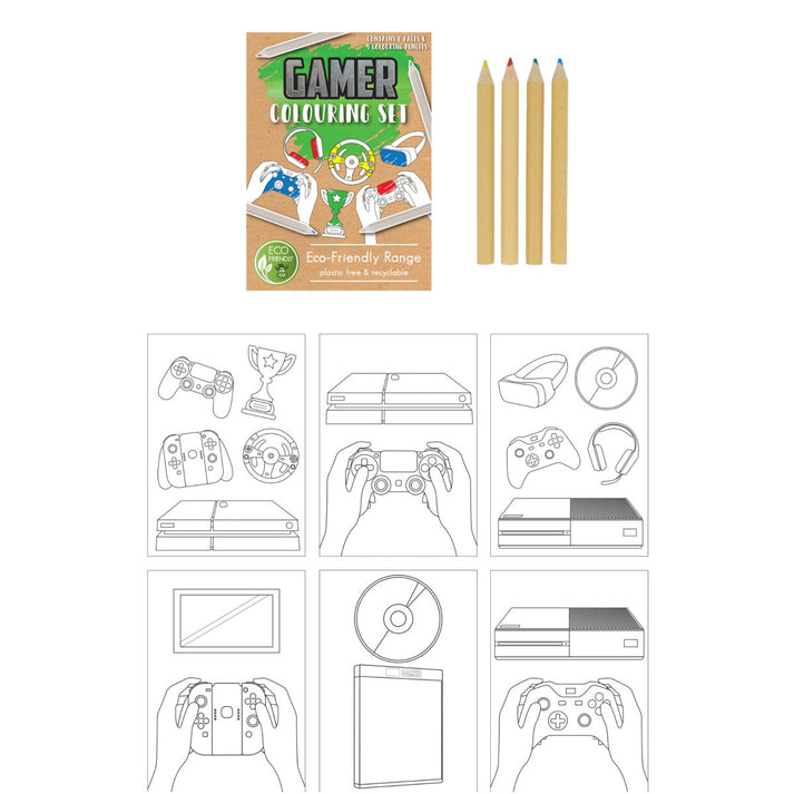 Eco Friendly Gamer Colouring Set - Kids Party Craft | Kids Party Craft