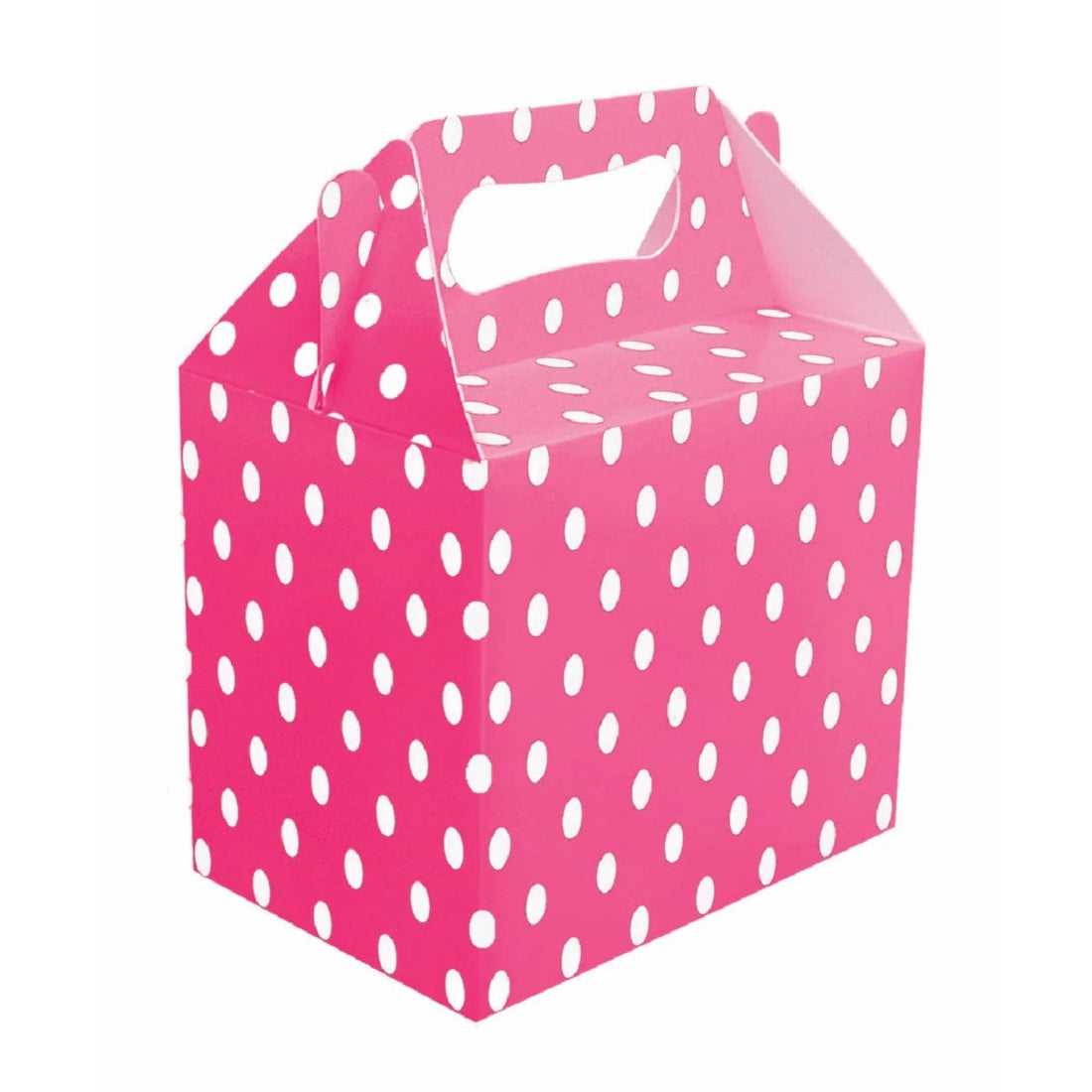 Hot Pink Polka Dot Party Food Boxes - Kids Party Craft | Kids Party Craft