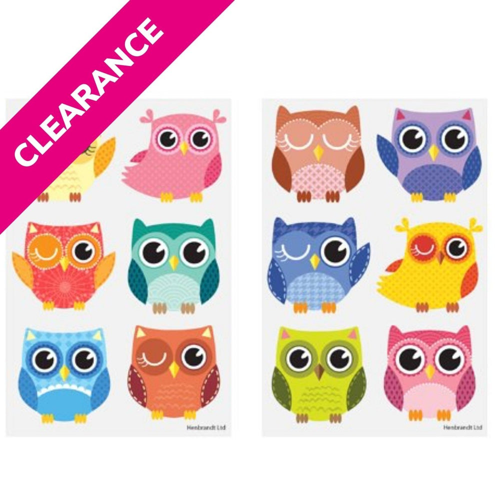 Mini Owl Temporary Tattoo Sheets (4cm) Assorted Designs - Kids Party ...