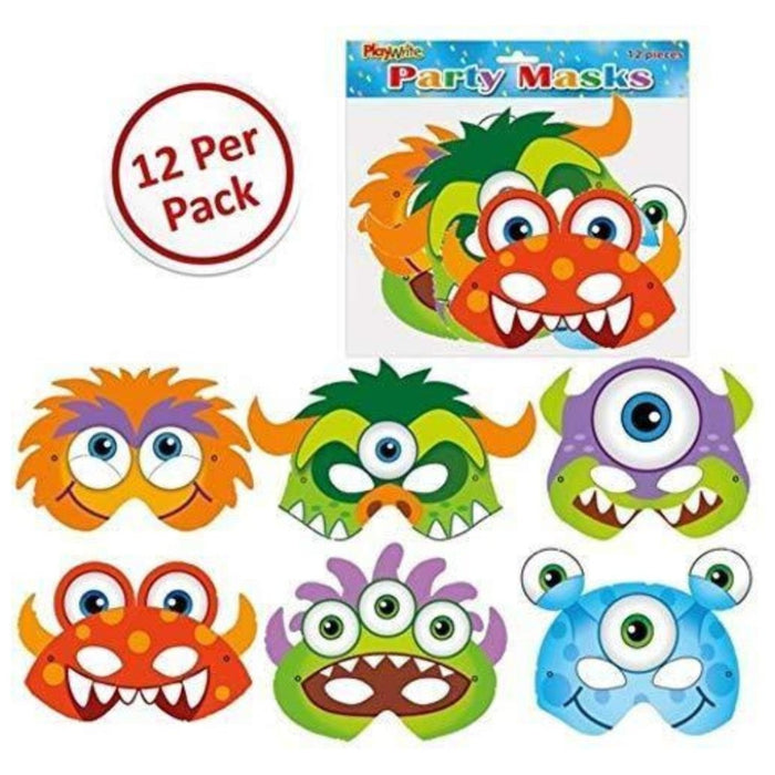 Monster Masks 12 Pack - Kids Party Craft – KPC