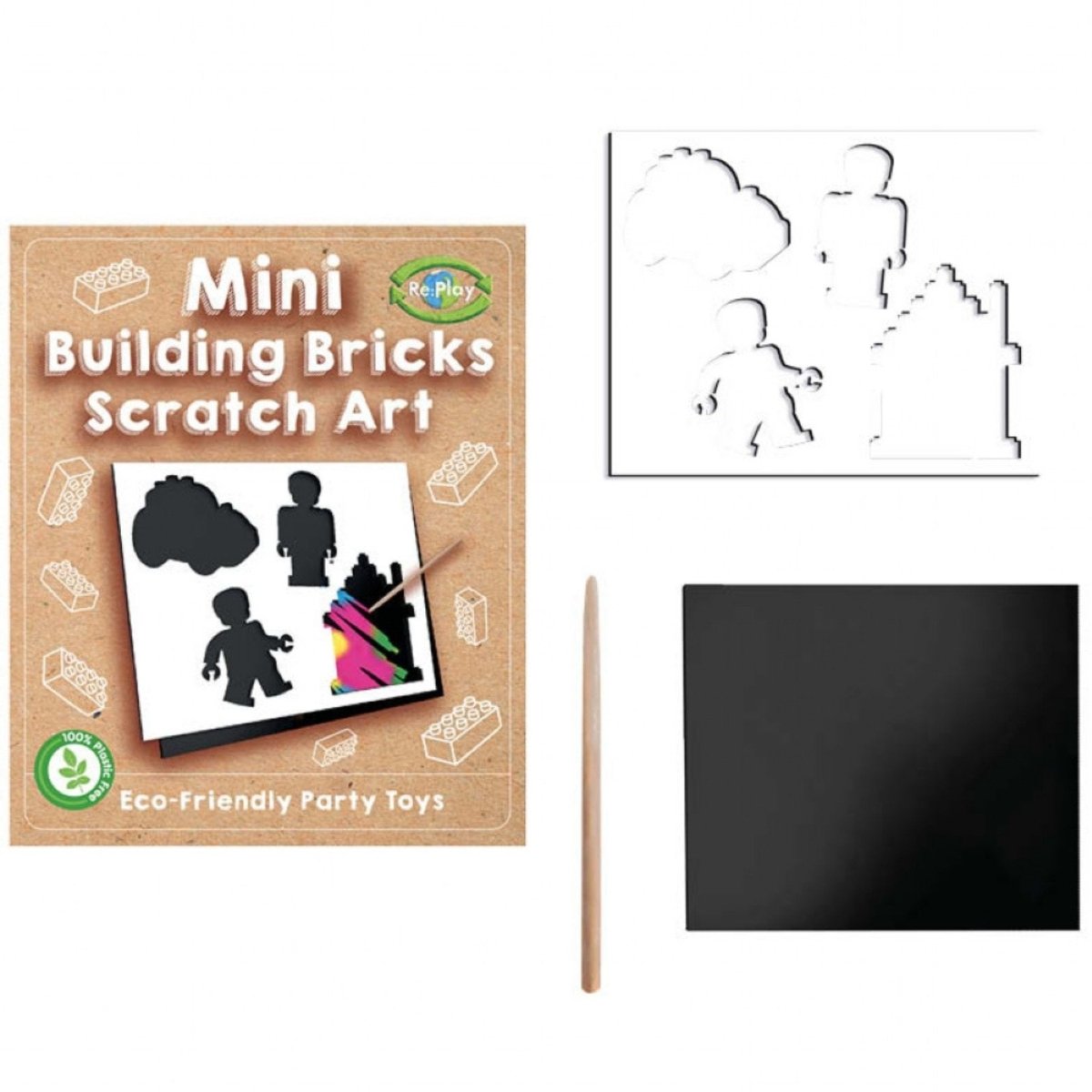 Play Bricks Mini Eco Friendly Scratch Art - Kids Party Craft – KPC