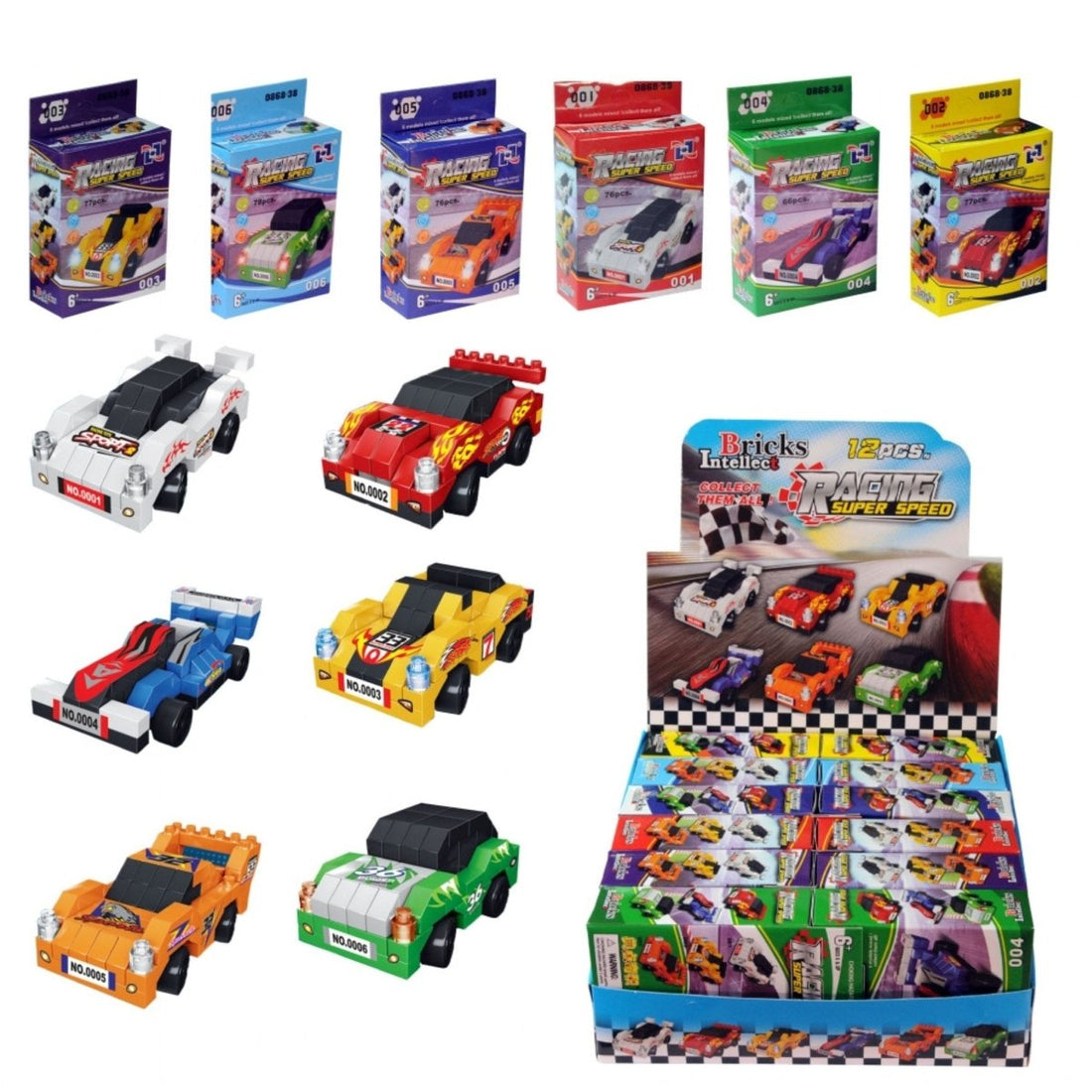 Racing Car Mini Brick Kit - Kids Party Craft | Kids Party Craft