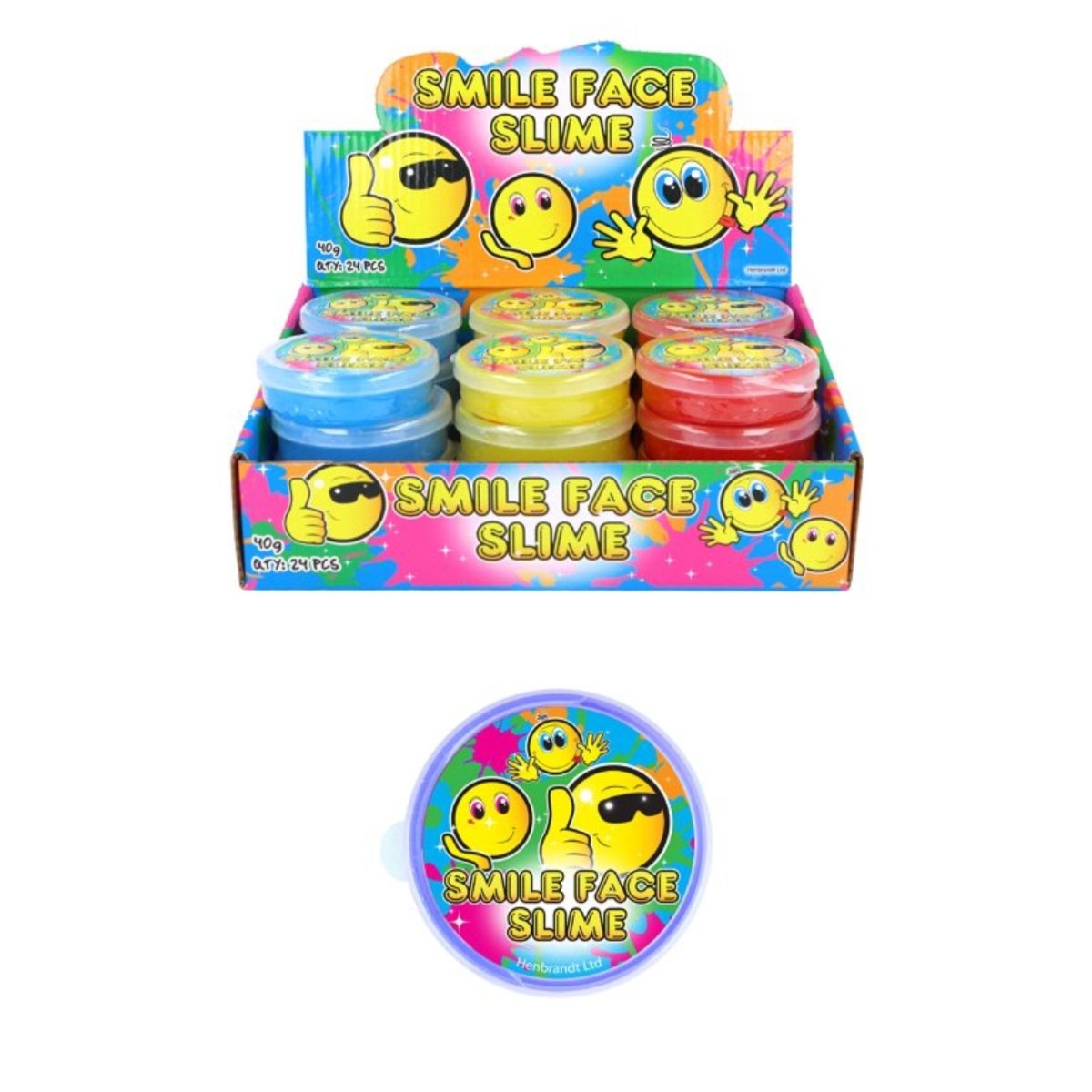 Smiley Slime Tub (7cm x 2cm) - Kids Party Craft – KPC