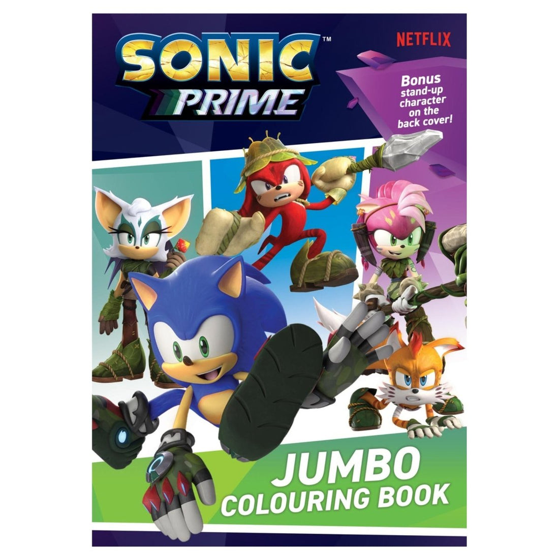 Sonic Prime Jumbo Colouring Book - Kids Party Craft | Kids Party Craft