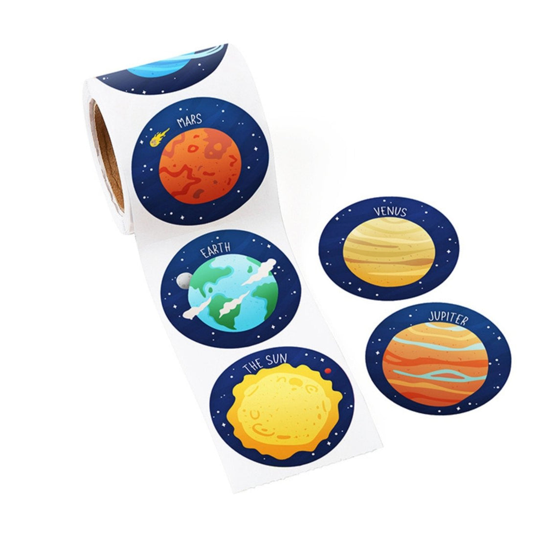 Space Sticker Roll (120 Stickers) - Kids Party Craft | Kids Party Craft
