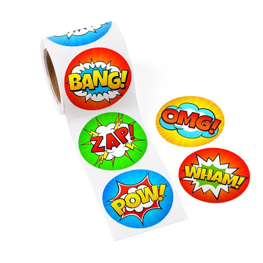 Superhero Sticker Roll (120 Stickers) - Kids Party Craft – KPC